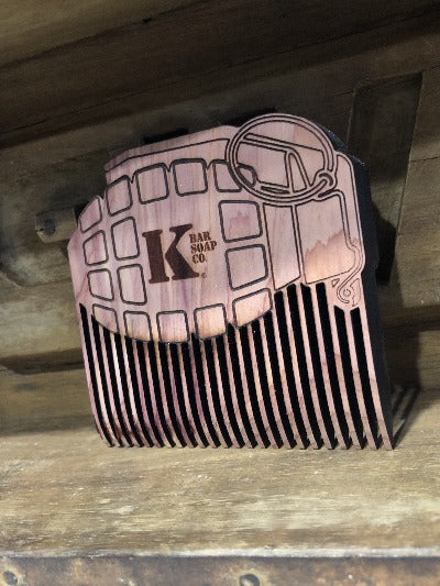 Frag Out Cedar Wooden Beard Comb | Frontier Coffee Company